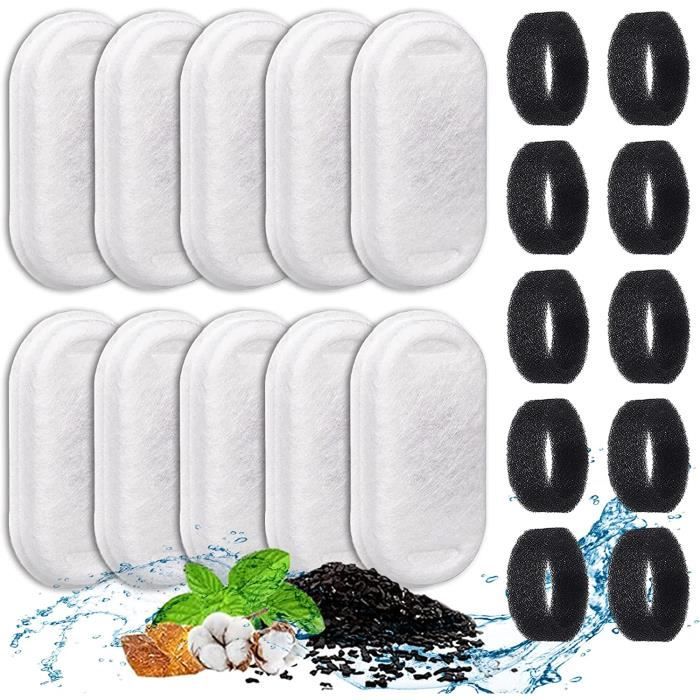 UYDF 20 Filtres pour Fontaine à Eau pour Chat, Filtre avec la Résine et ...