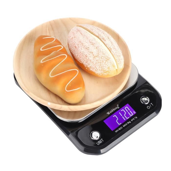 Tbest Balance alimentaire 5kg / 0.1g Balance de poids de nourriture de ...