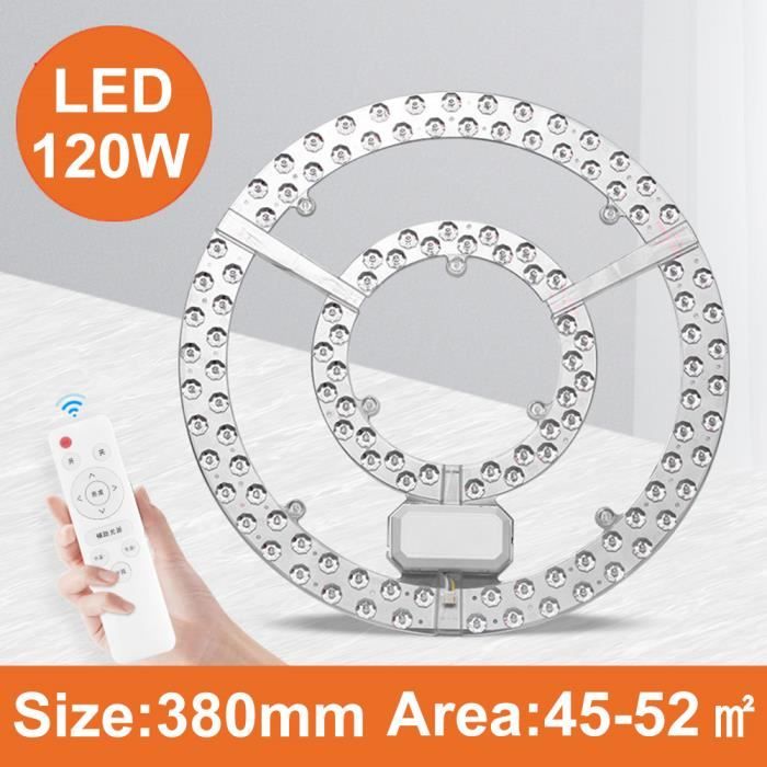 120w Dimmable Tri-color Light Panneau LED à intensité variable avec télécommande plafonnier kit ...