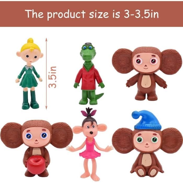 6 Pièces Singe À Grandes Oreilles Mini Figurine,Singe Figure Toys,Singe ...