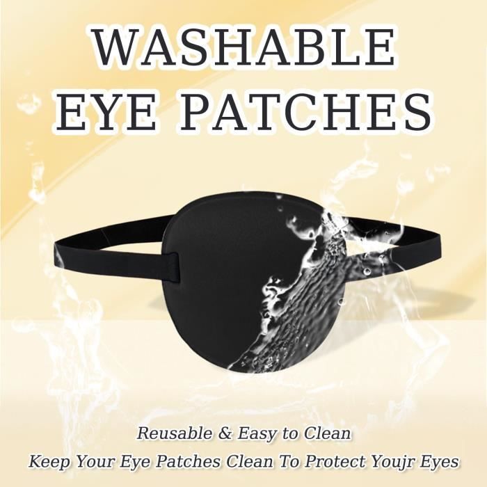 5 Pièces Patchs Oculaires Réglables, Cache-œil Médical Extensible ...