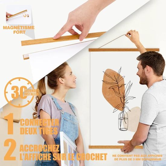 A1 Cadre Poster Magnétique 66 CM, 65x90 65x100 Cadre Photo Aimanté en ...