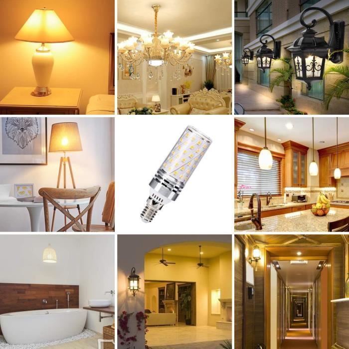 E14 LED Blé Ampoules 16W Équivalent à 120W Ampoules halogènes, Blanc ...