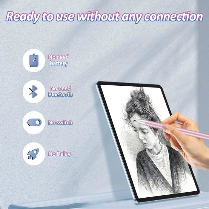 Stylet universel 2 en 1 - ARNUSA - Or rose - 14,6x0,9 cm - 2 capuchons ...