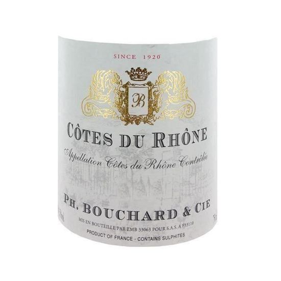 Bouchard & Cie Côtes du Rhône - Vin rouge de la Vallée du Rhône x6 - La ...