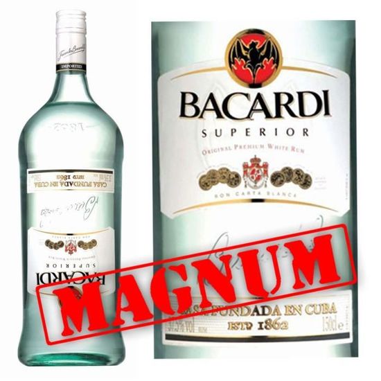 Bacardi Ron Superior Magnum 150cl - La cave Cdiscount