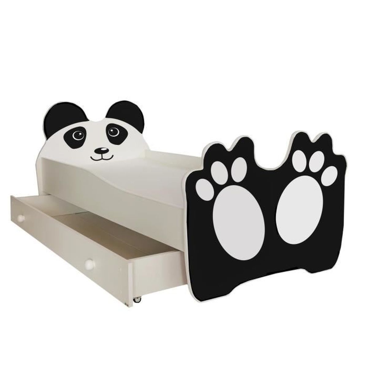 Lit enfant "PANDA" 160x80cm +tiroir + matelas + sommier - Cdiscount Maison