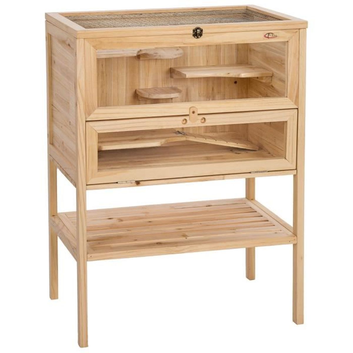 Cage en bois 4 étages pour petits rongeurs animaux hamsters lapin ...