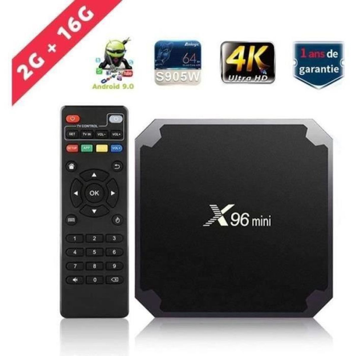 X96 Mini Android TV Box Android 7.1 Smart TV Box Amlogic S905W Quad ...