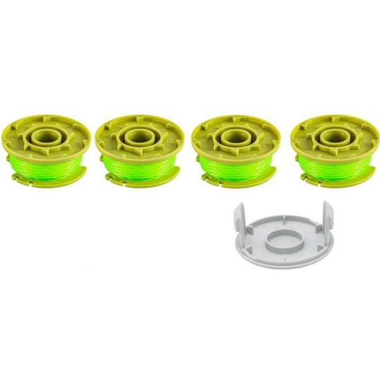 4Pcs Bobine Fil Coupe Bordure pour Ryobi 18v 24v 40v, AC80RL3,Bobines de Rechange pour Coupe ...