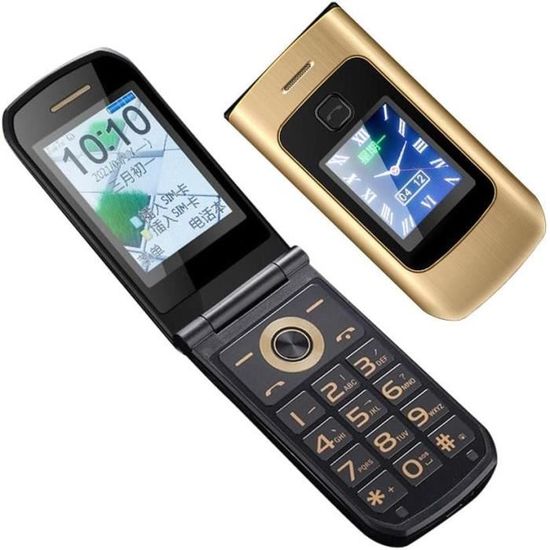 Téléphone Portable Débloqué mobile Senior Téléphone à Clapet avec ...