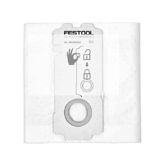 Lot de 5 sacs filtre SELFCLEAN SC-FIS-CT MINI/MIDI-2/5/CT15 - FESTOOL ...