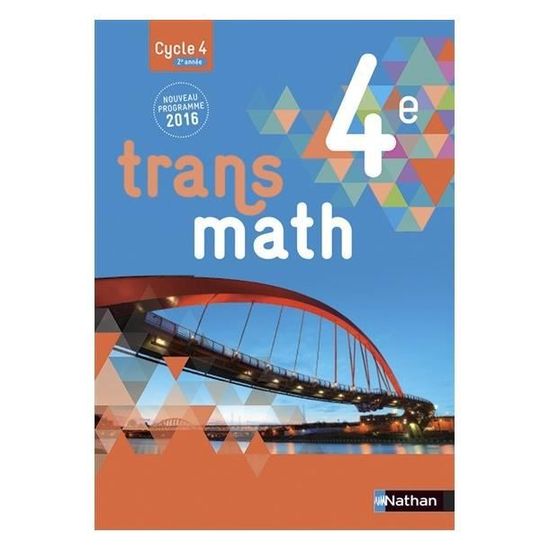 Transmath 4e, cycle 4, 2e année : grand format - Cdiscount