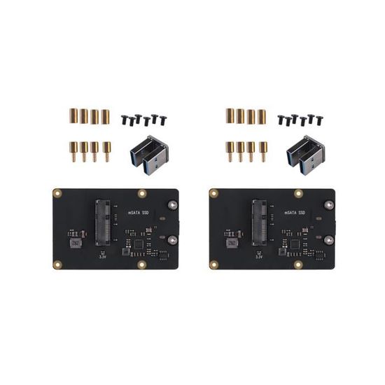 2X pour Raspberry Pi 4 MSATA SSD Adaptateur X857, pour Raspberry Pi 4 ...