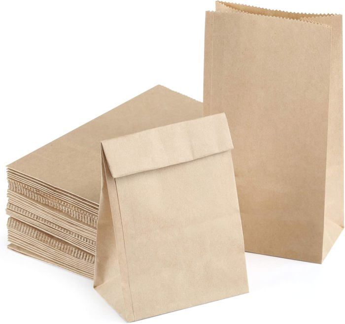 50 Petites Sacs en Papier Marron Mini Sachets Cadeau Pochettes Sachets ...