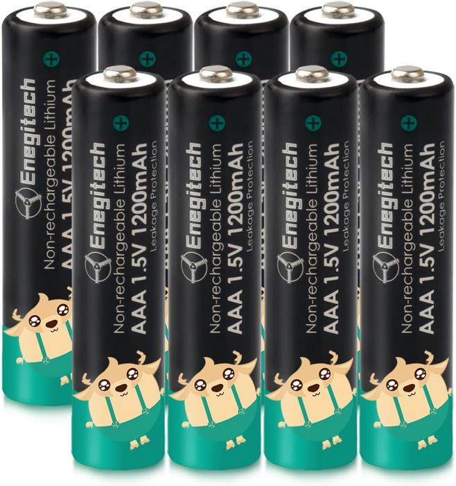 Lot de 8 piles au lithium AAA, 1,5 V, triple A, jetables pour ...