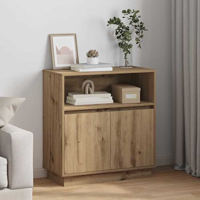 Buffet/Placard/Commode - 1 PC - pour Salon/Cuisine - LED Chêne ...
