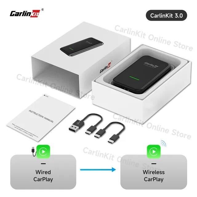 CarPlay sans fil - Carlinkit 3 – adaptateur CarPlay sans fil filaire à Dongel, WiFi, Bluetooth ...