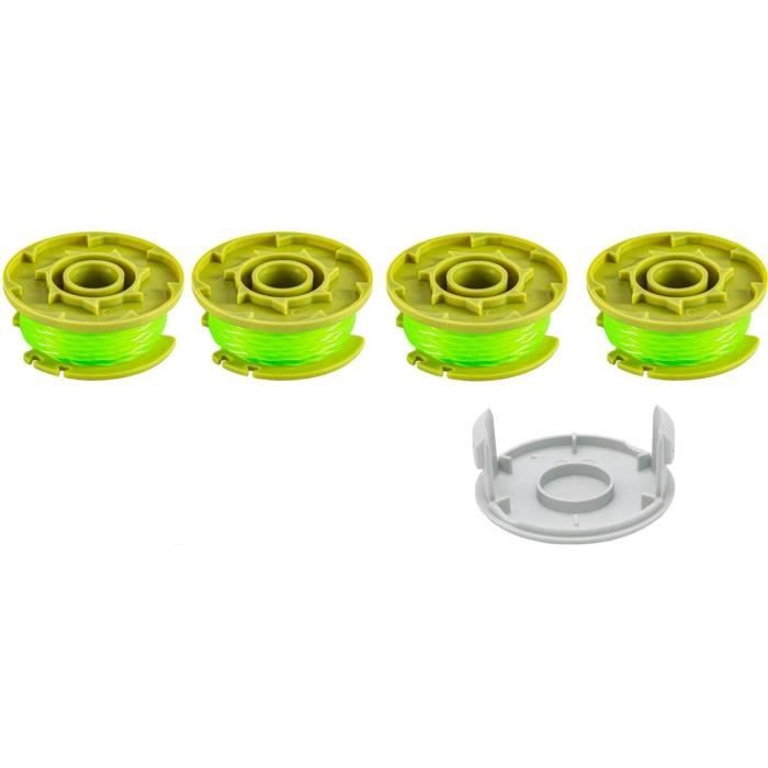 4Pcs Bobine Fil Coupe Bordure pour Ryobi 18v 24v 40v, AC80RL3,Bobines de Rechange pour Coupe ...