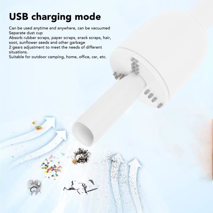 Mini aspirateur rechargeable sans fil Mini aspirateur ABS 1200 mAh ...