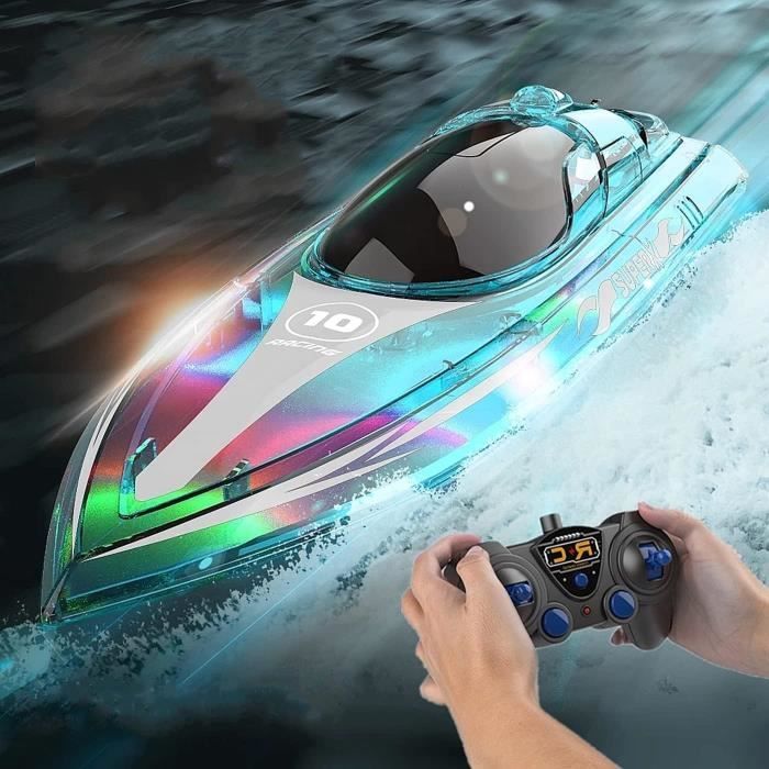Bateau Télécommandé, Cool Led Lights, Speed Boat, 60 Minutes De Temps ...