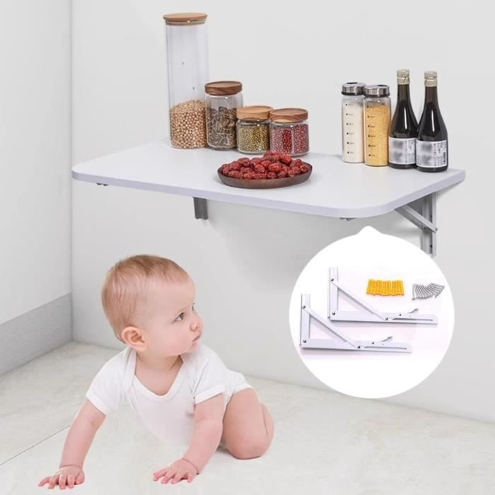 Table Murale Pliante Murale Pour Cuisine, Ensemble De Table De Salle À ...