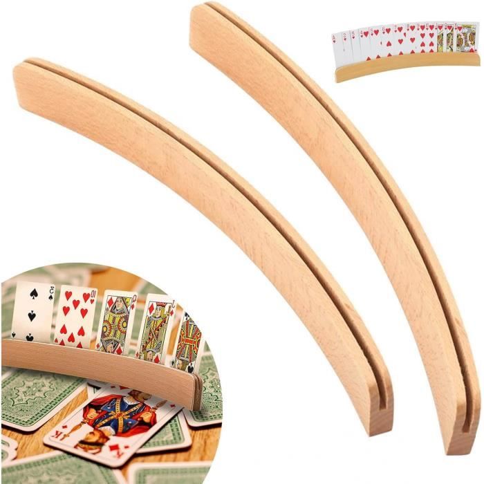 Lot De 2 Porte-Cartes À Jouer En Bois,Porte Cartes À Jouer Au Design ...
