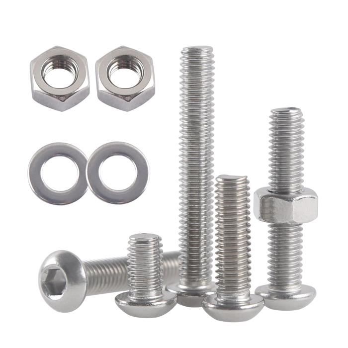 M3x20mm boulon 304acier inoxydable visserie inox visserie (Boulons à ...