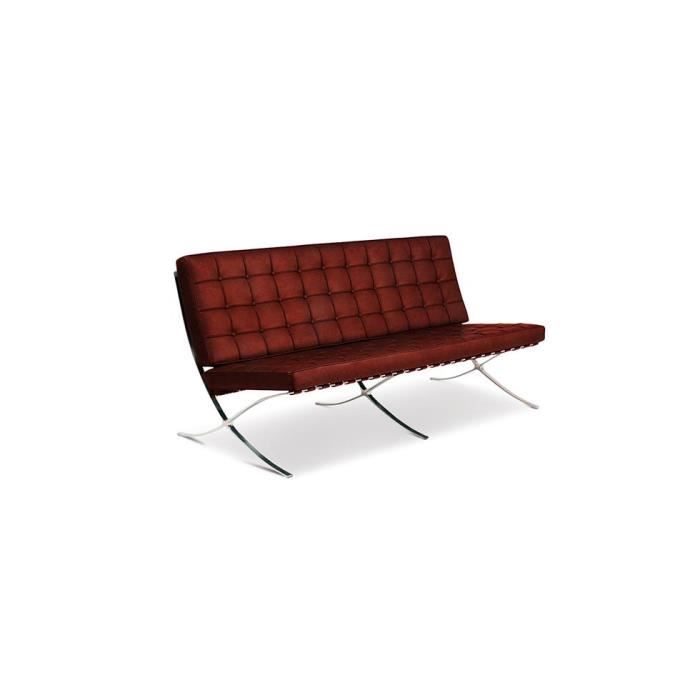 Canapé Barcelona inspiré Mies Van Der Rohe (3 plac - Cdiscount Maison