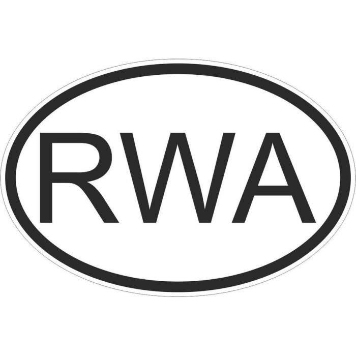 Autocollant sticker code pays voiture rwanda - Cdiscount Auto