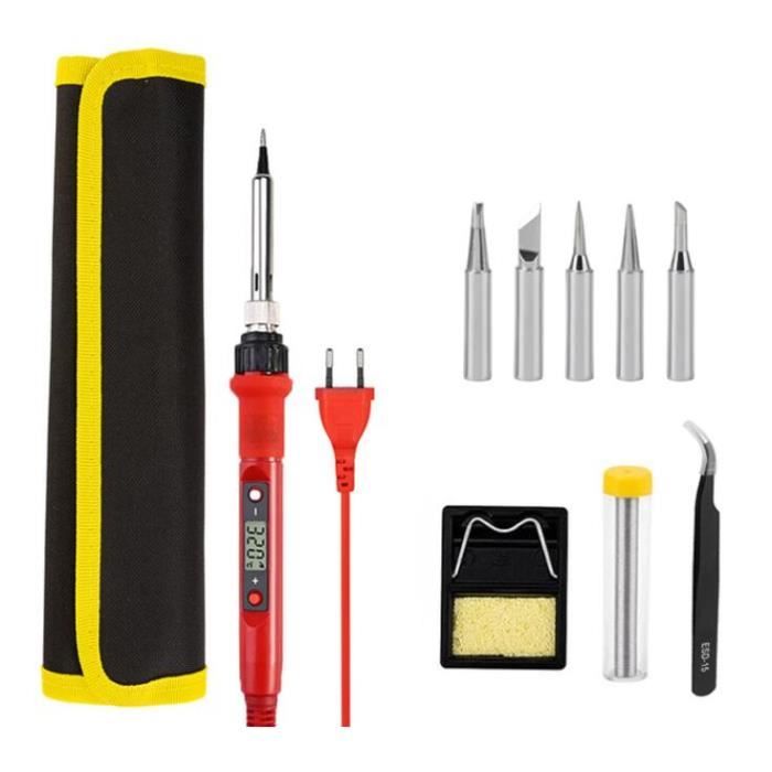 Poste a souder,kit de fer à souder avec multimètre numérique,6000 points,tension AC-DC,lampe ...