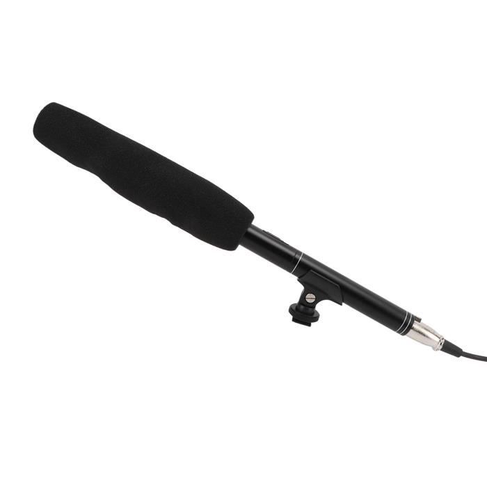 Dilwe Micro directionnel Microphone d'entrevue filaire Portable petit ...