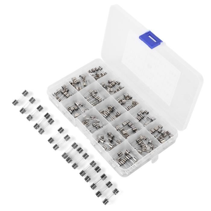 EJ.life Assortiment de fusibles en verre 150 pièces fusible en verre 5x20mm 0.1A-30A bonne ...