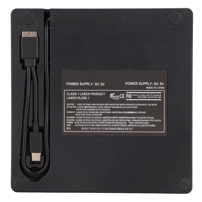 MOO Akozon Lecteur De Lecteur Optique De Cd-Rom Usb 3.0 Lecteur Dvd Externe Détachable Usb3.0 ...