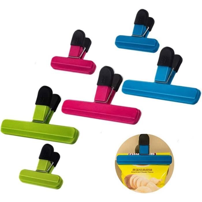Yongbest Pinces pour Sachets,6 Pièces Clip de Fermeture de Sacs ...
