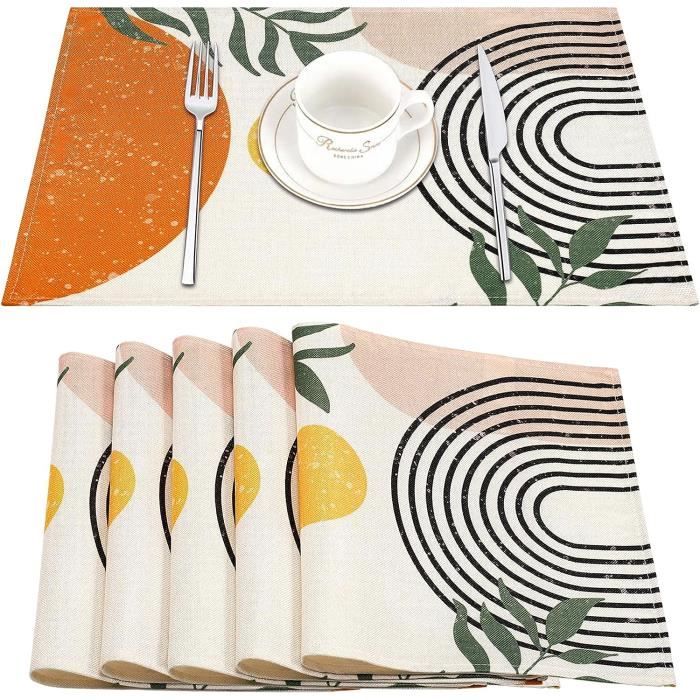 Décoration De Table Sets De Table Feuilles Vertes Sets De Table Essuyer ...