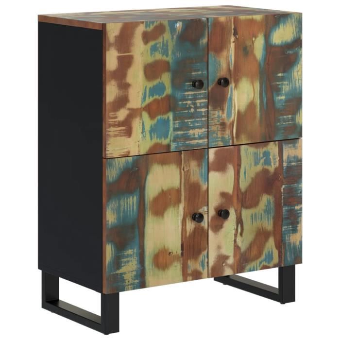 YAJ-Buffet avec 4 portes 60x33x75 cm bois massif de récupération ...