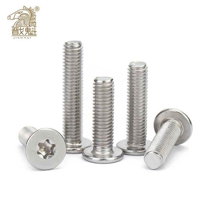 (50PCS)M3-18mm -vis à tête plate en acier inoxydable 304, 5 à 50 pièces, M1.6 M2 M2.5 M3 M4 M5 ...