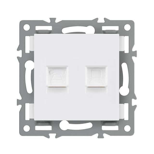 Prise,internet Tel--Prise murale en verre trempé, panneau'éclairage ...