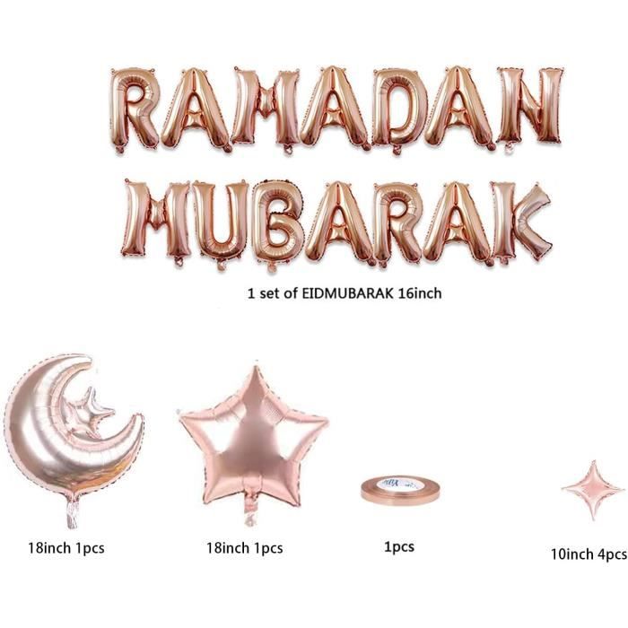 Ramadan Mubarak Kit De Décoration De Ballons En Latex Pour Le Ramadan ...