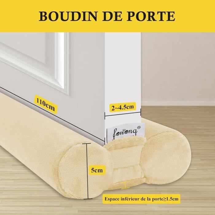 Boudin De Porte Isolant Froid - 110Cm - Isolation Double Côté Du Bas De ...