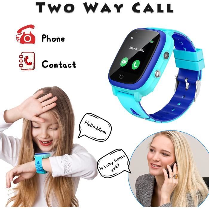 4G Montre Connectée Telephone Enfant Gps Pour Garçon Fille Montre ...