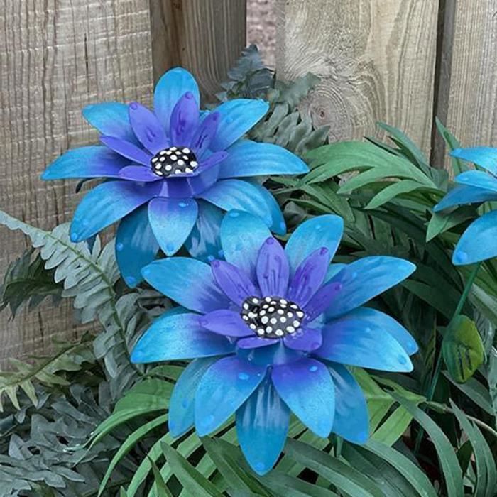 Fleur d'hémérocalle en métal coloré Fer Floral Craft Stakes Decor pour ...