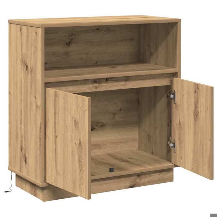 Buffet/Placard/Commode - 1 PC - pour Salon/Cuisine - LED Chêne ...