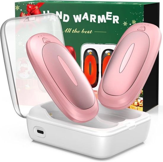 Lot de 2 Chauffe-Mains Rechargeable 14000mah Chaufferette Main ...