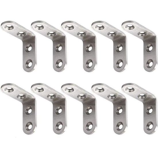 10 pcs Lourd Devoir Équerre d'angle, Équerre Angle, Fixation de support ...