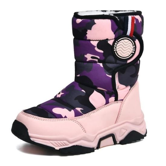 Bottes de neige d'hiver pour filles Violet - Cdiscount Chaussures