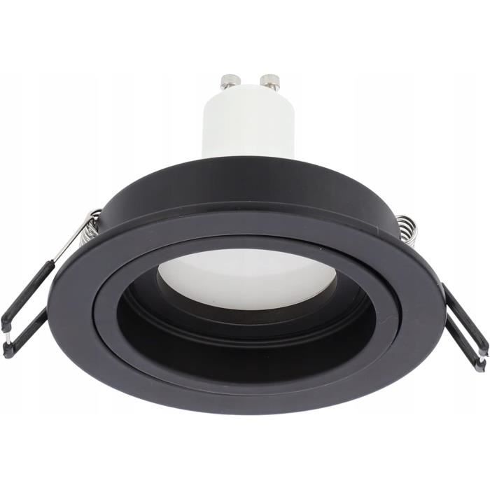 Spot Encastrable Simple Tulid Ov Mat Black Orientable Spot Noir Mat ...