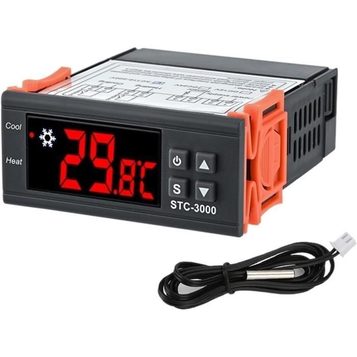 Thermostat Numérique Stc-3000 Led, Régulateur De Température, Relais De Chauffage Et De ...