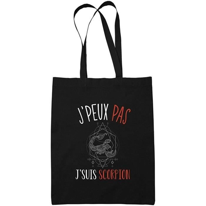 Sac Tote Bag Signe Scorpion Je peux pas Noir [310] - - Cdiscount ...